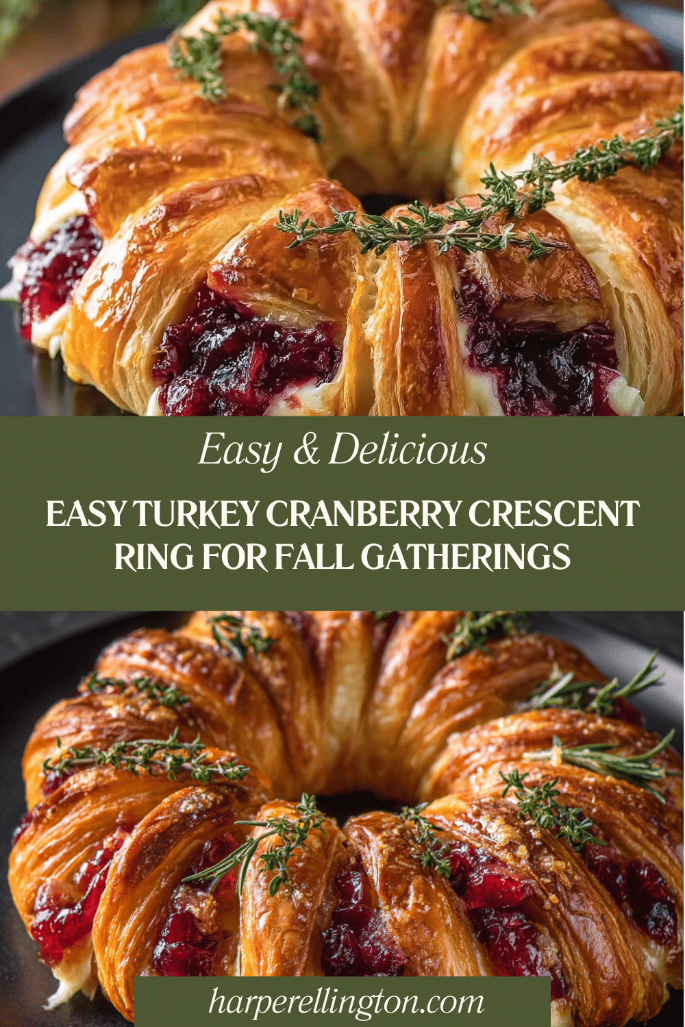 Turkey Cranberry Crescent Ring – A Savory & Festive Holiday Treat