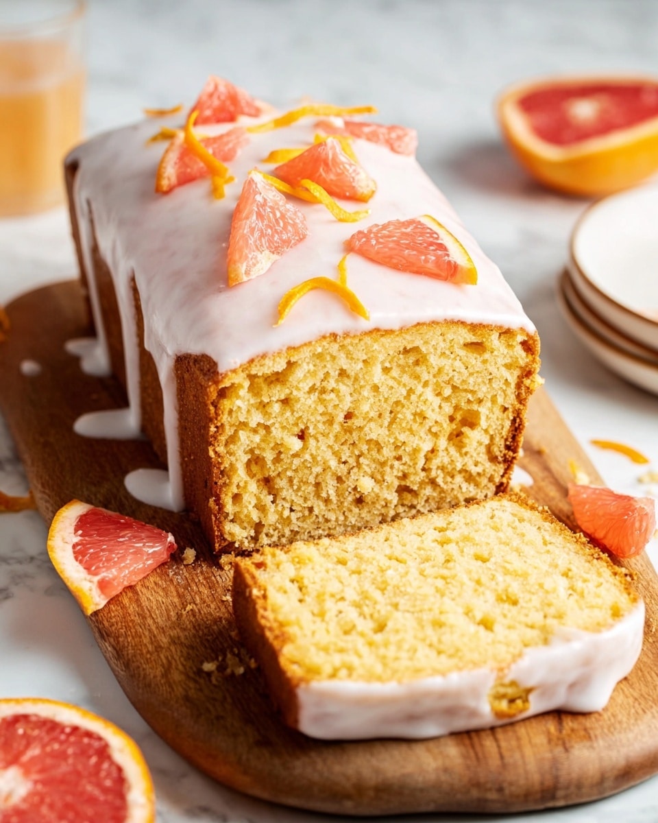 Moist Vegan Pink Grapefruit Loaf Cake - Refreshing Citrus Delight