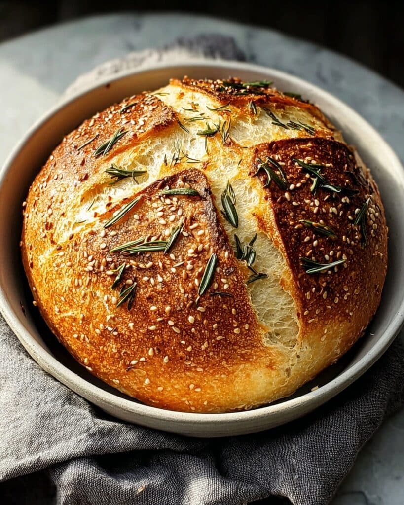 Homemade Rosemary Bread - Delicious, Aromatic Rustic Loaf